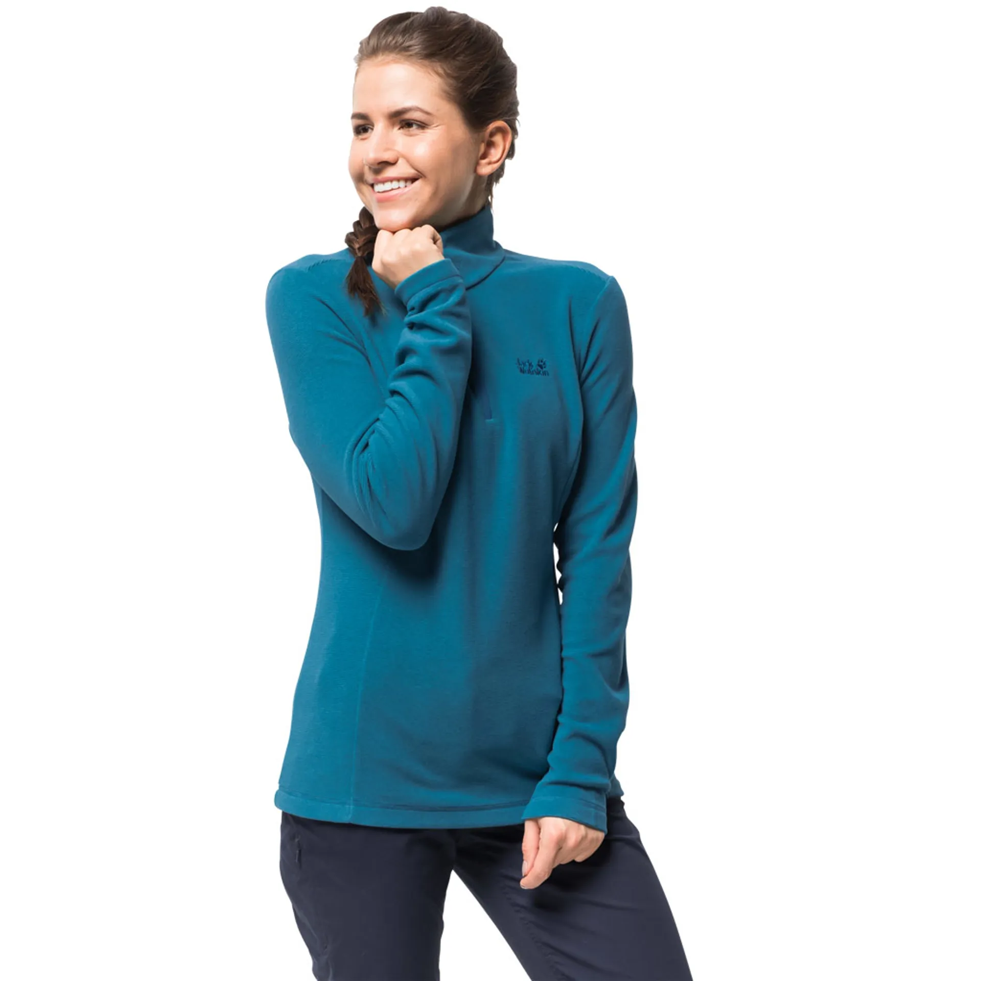 Jack Wolfskin Womens Arco Fleece Jumper - Celestial Blue Stripes