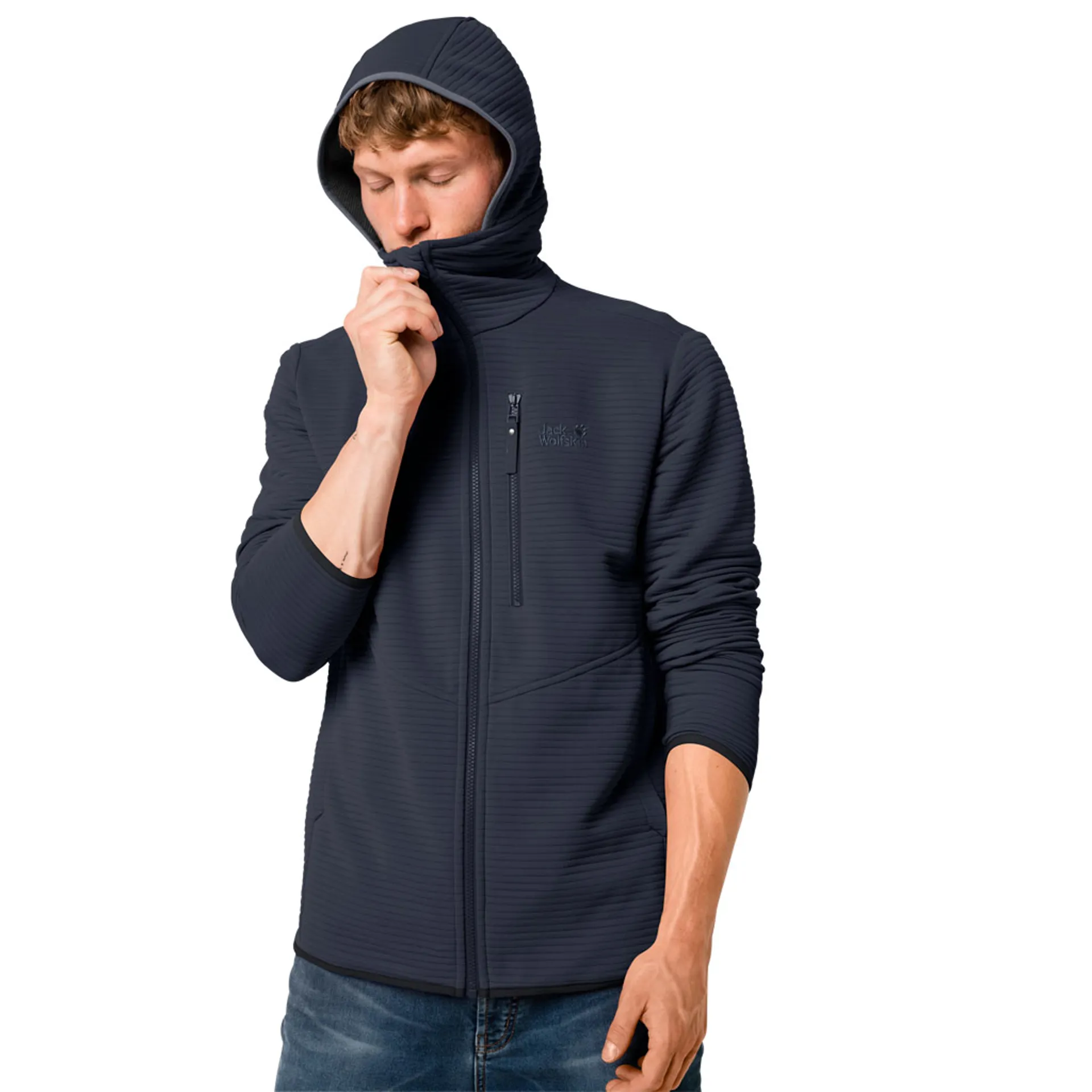 Jack Wolfskin Mens Modesto Hooded Jacket - Night Blue